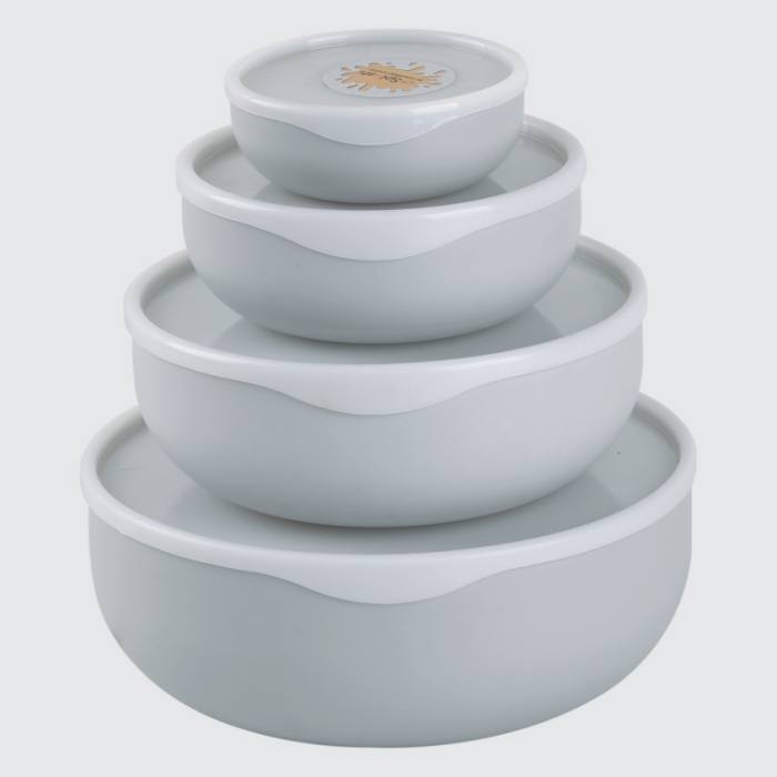 Splash Bowl Round Set of 4 with Lids – Extra Small, Small, Medium ...